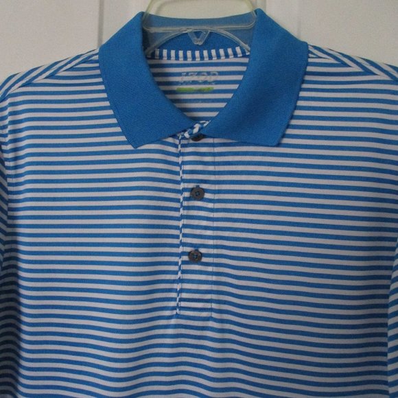 Izod | Shirts | Izod Performx Mens Ss Blue White Golf Polo Shirt Size | Poshmark